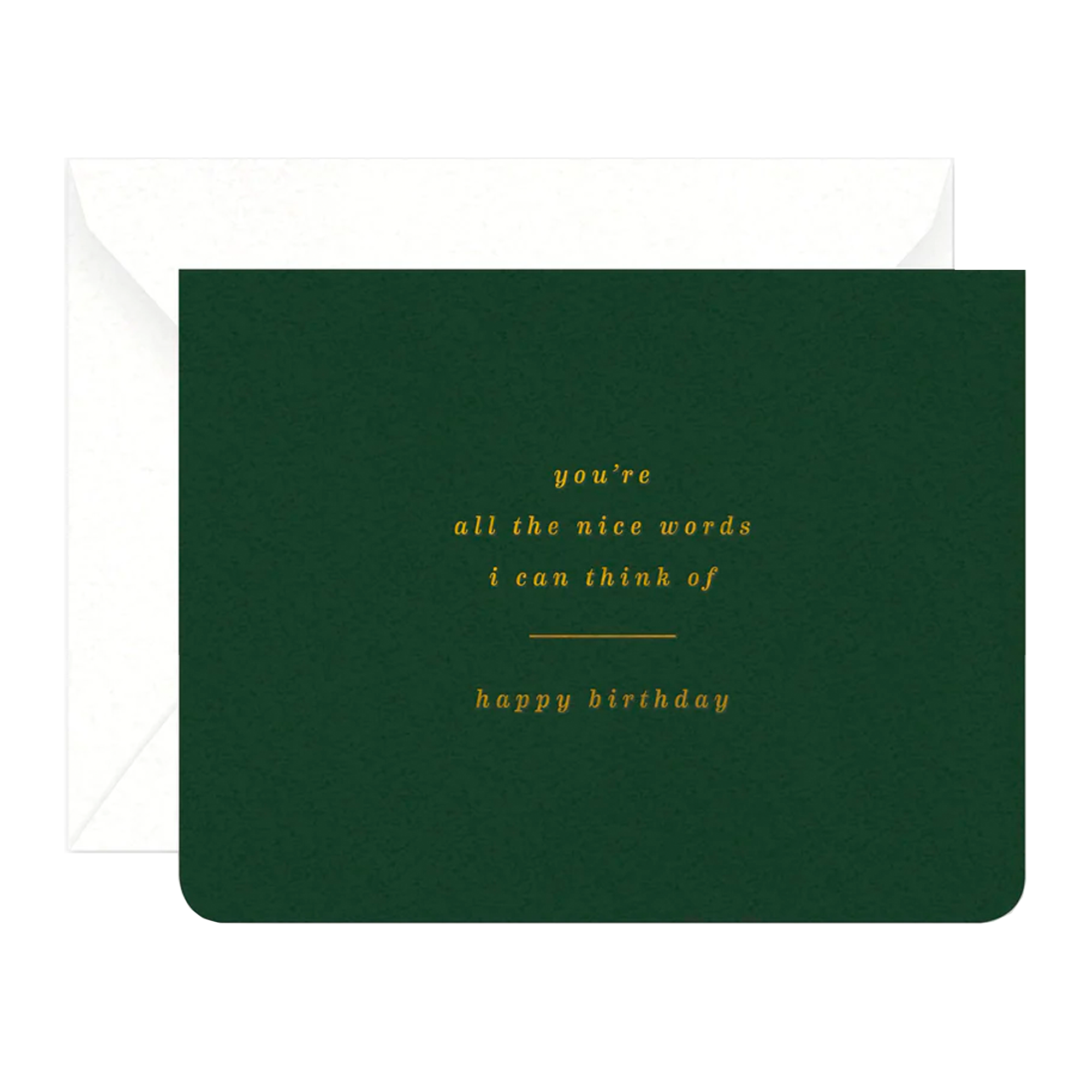 Nice Words Birthday Single Card Ink Volt Nice Words Birthday Single Card Ink Volt