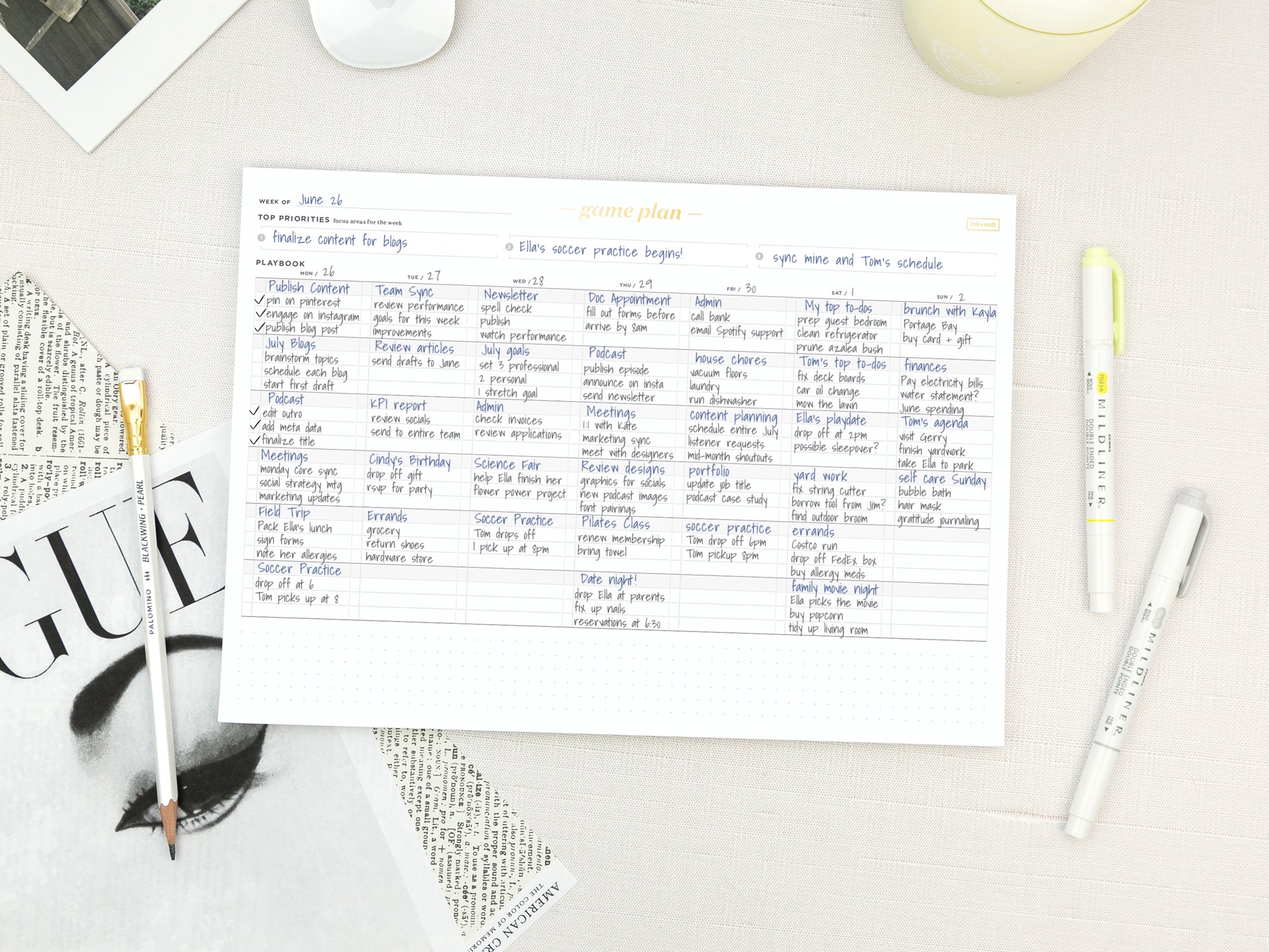 How to Get Things Done With Visual Planning – Ink+Volt