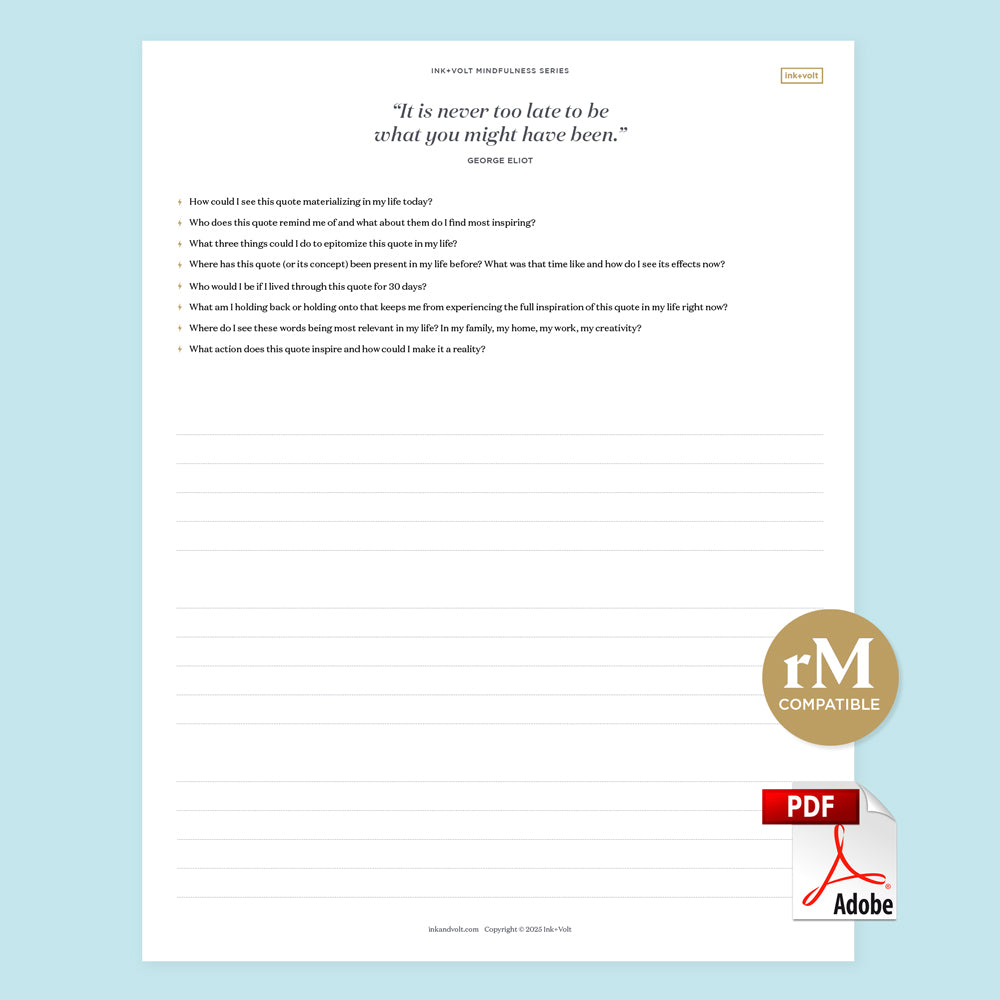 Ink+Volt Morning Journaling Digital Worksheet