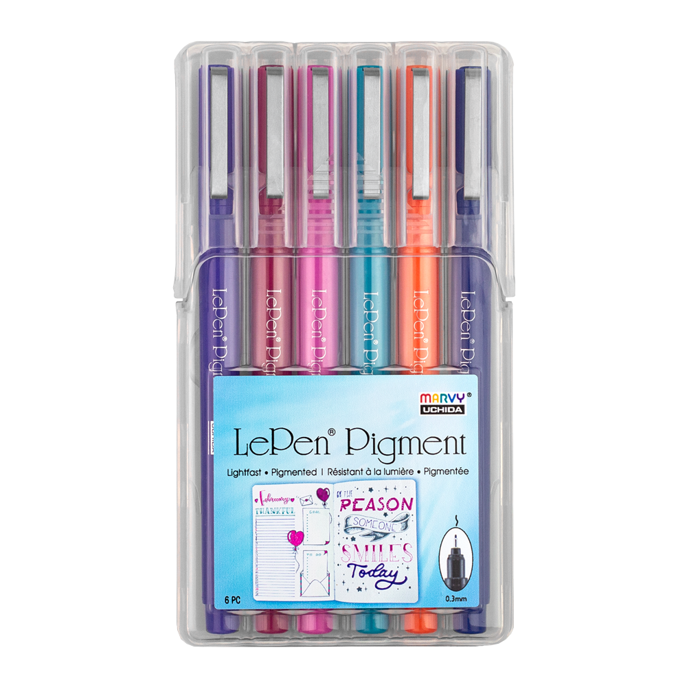 Le Pen Pigment- Jewel 6-pack – Ink+Volt