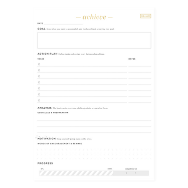Goal Planning Pad – Ink+Volt
