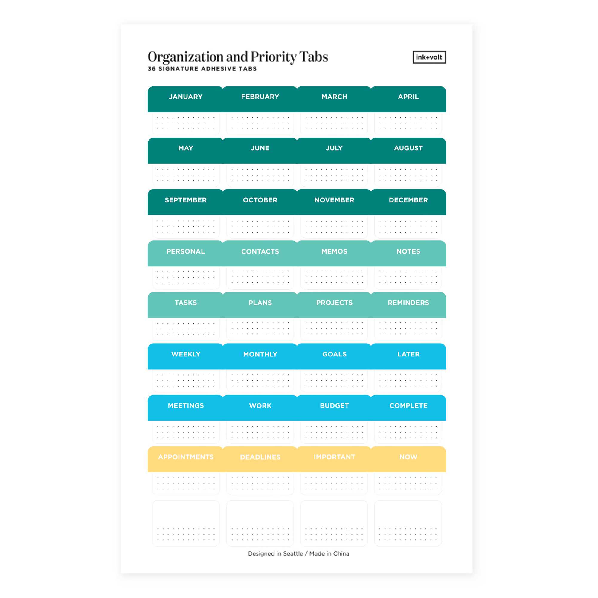 Planner Tabs – Ink+Volt