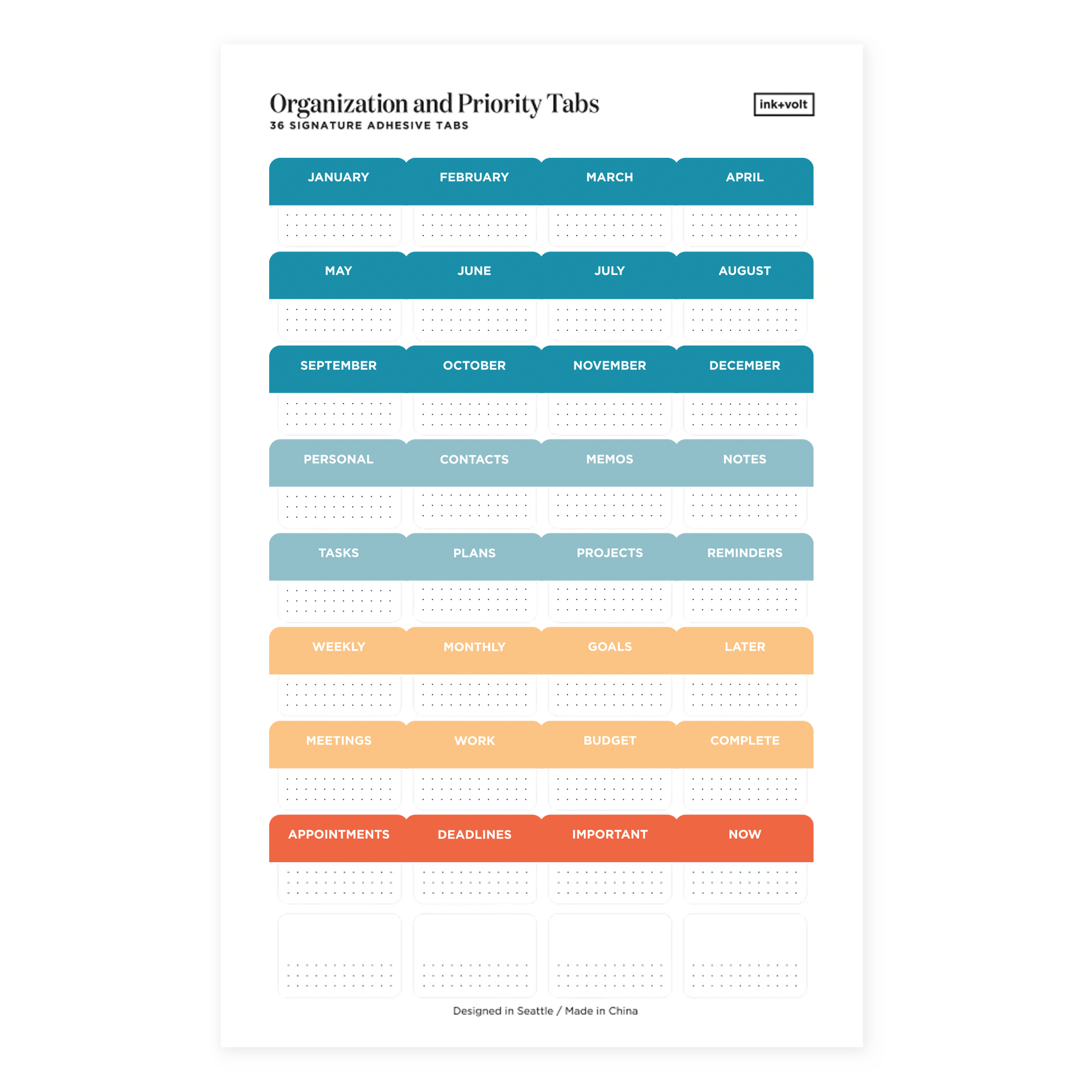 Planner Tabs – Ink+Volt